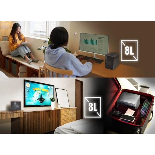 Techlove.gr-ASROCK Barebone Mini PC DeskMeet X300 AMD AM4 ATX 500W