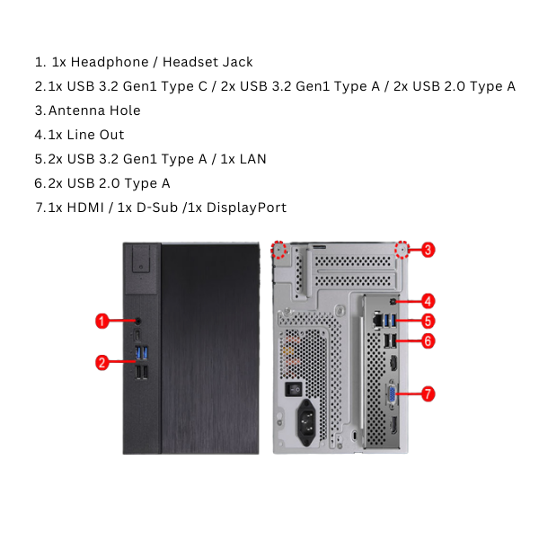 Techlove.gr-ASROCK Barebone Mini PC DeskMeet X300 AMD AM4 ATX 500W